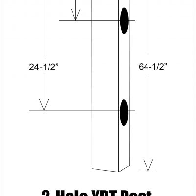 Split-Rail Treated Posts, 2 Hole | Capitol City Lumber