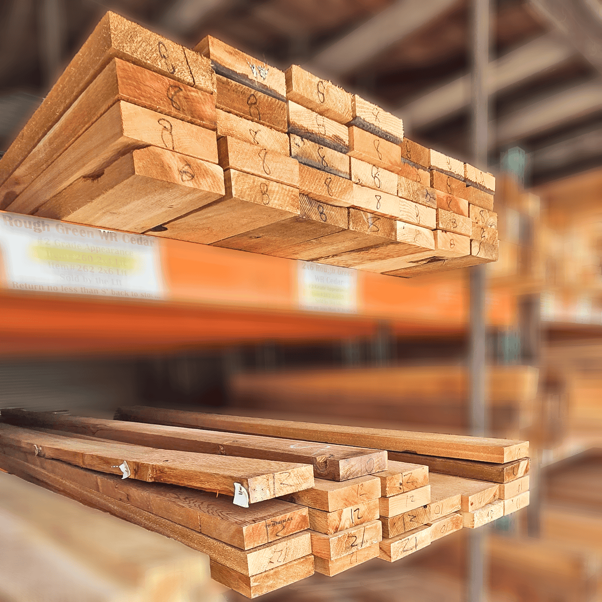 2x6 Rough WR Cedar | Capitol City Lumber