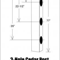 Split-Rail Cedar 3-Hole Post *Discontinued* | Capitol City Lumber