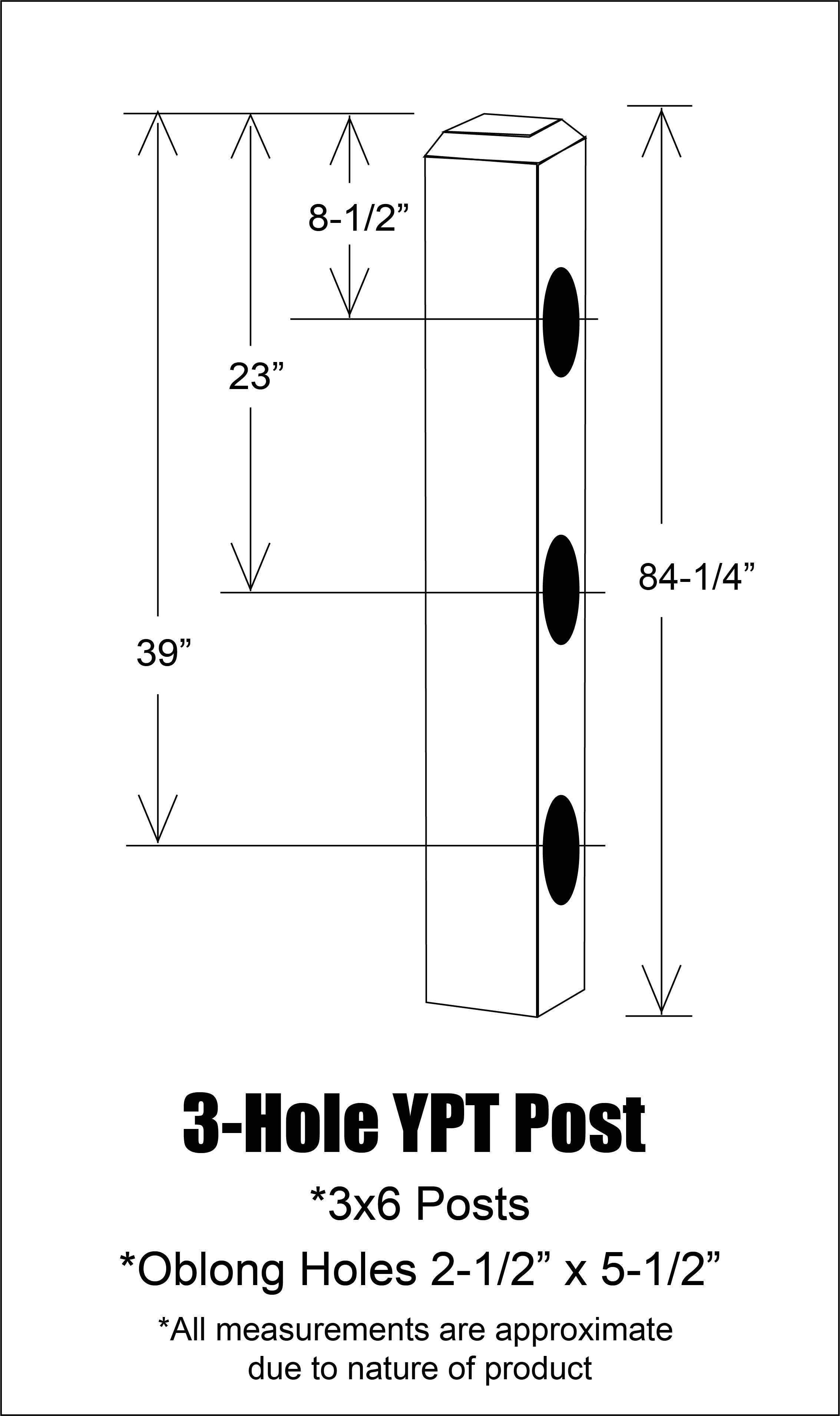 Split-Rail Treated Posts, 3 Hole | Capitol City Lumber