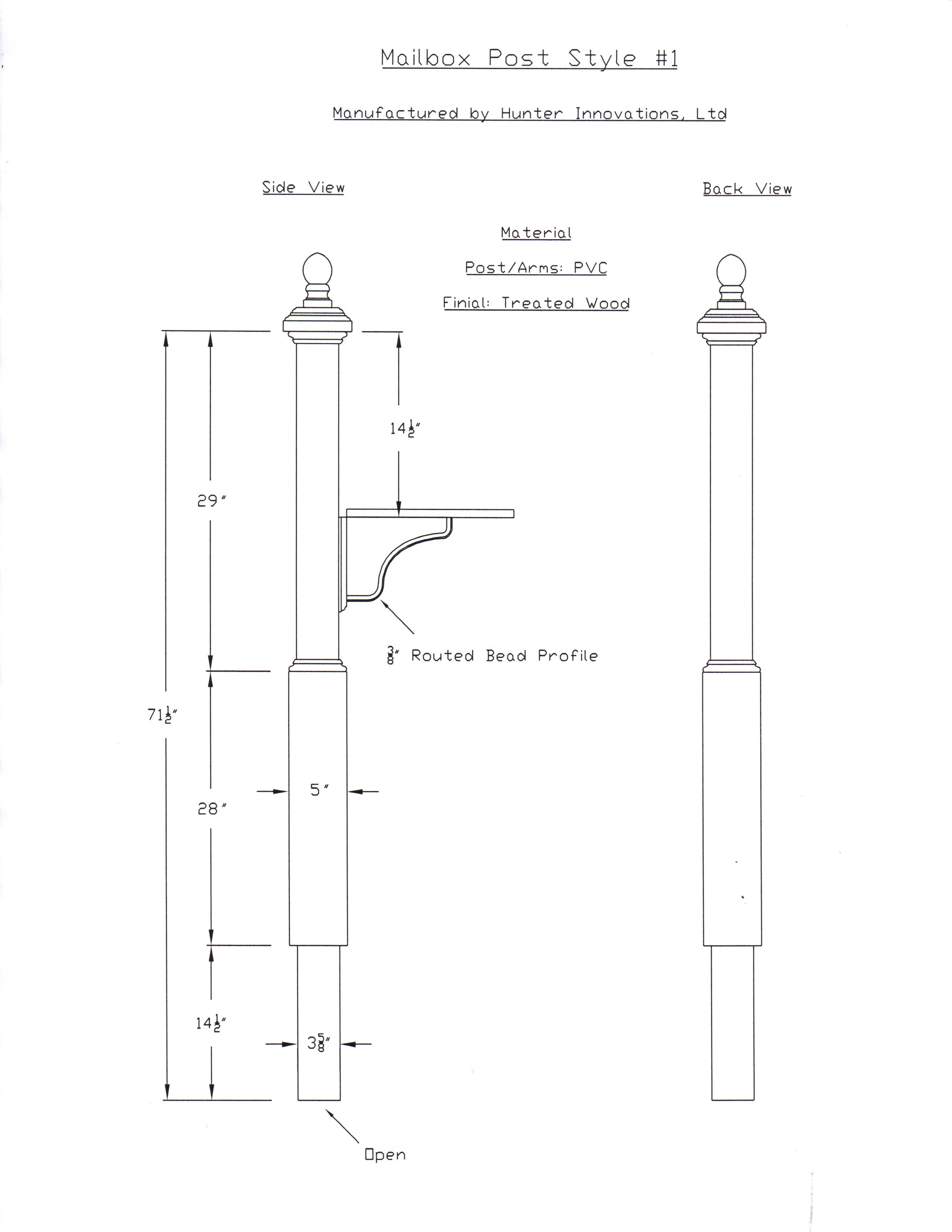 PVC Village Mailbox Posts | Capitol City Lumber