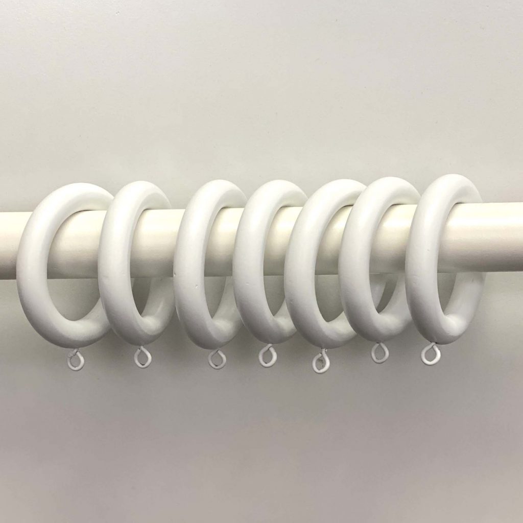 White Wooden Drapery Rings | Capitol City Lumber