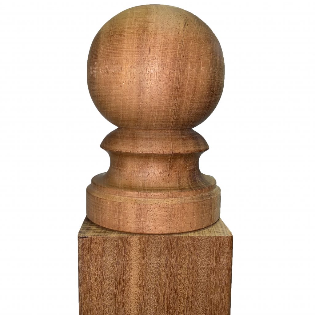 Mahogany Globe Post Tops | Capitol City Lumber