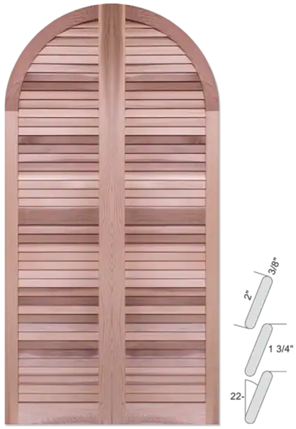 True Radius Louver Shutters | Capitol City Lumber